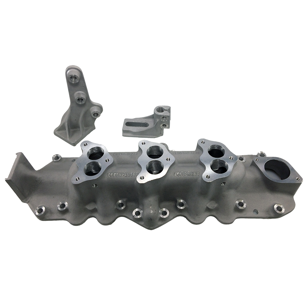Offenhauser 1074 1942-1948 Ford Flathead Triple Carb Intake Manifold ...